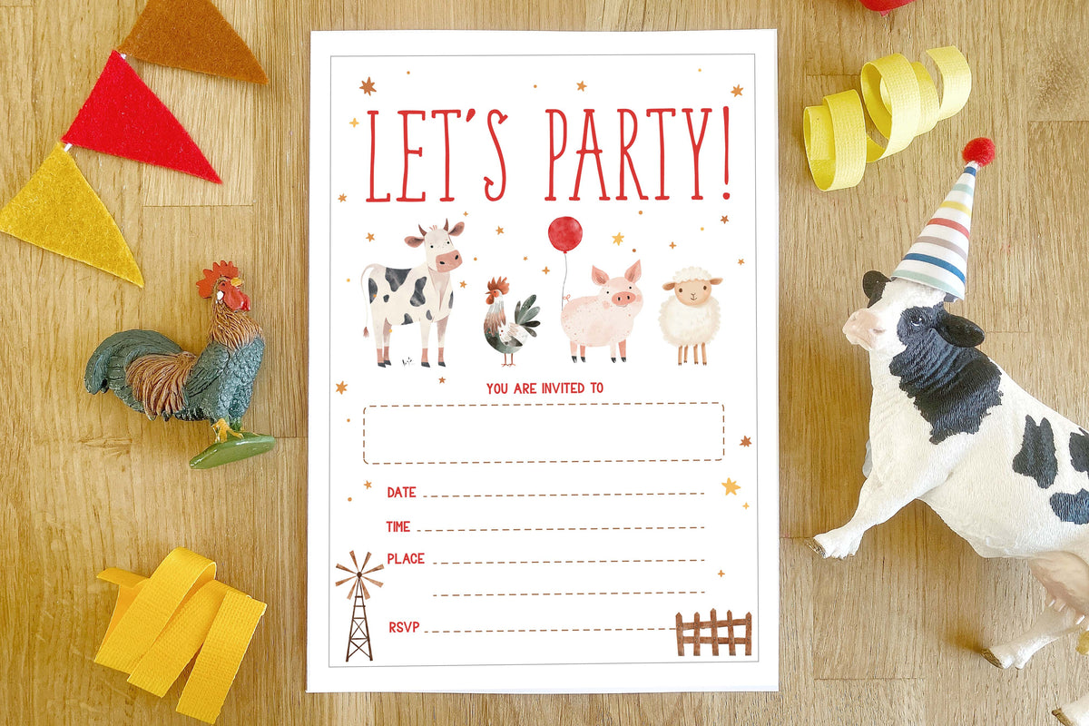 Farm Party Invitation Free Printable – Sunny Street Party Co.
